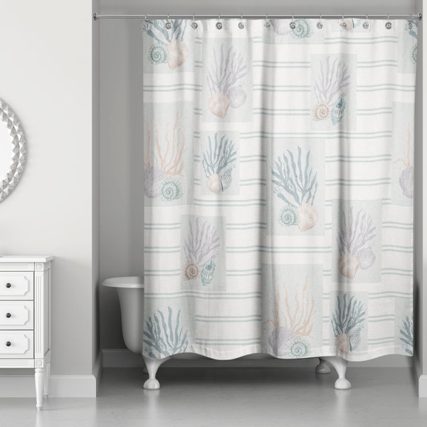 Rosecliff Heights Ashliegh Striped Single Shower Curtain Wayfair